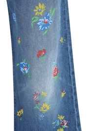 MOTHER Floral-print High-rise Wide-leg Jeans - No