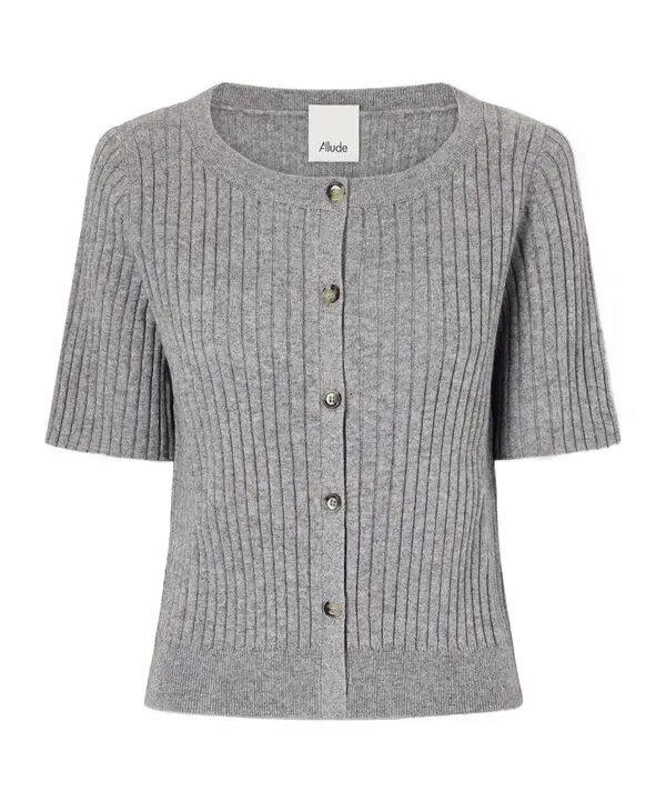 ALLUDE Slim-fit Knit Top - Gray