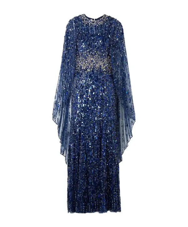Jenny Packham Embellished Tulle Gown - No