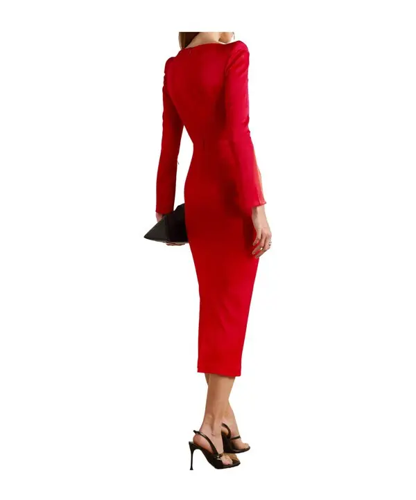 Alex Perry Long-sleeve Midi Dress