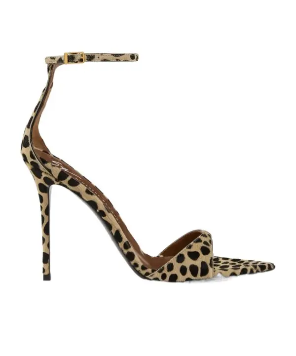 GIUSEPPE ZANOTTI Leopard Print Stiletto Sandals - No