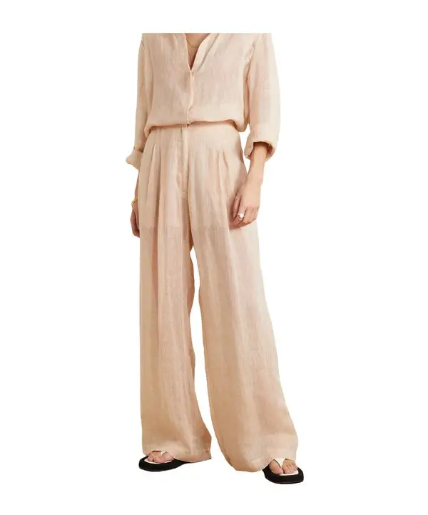 Le Kasha Sohag Linen Wide-leg Trousers