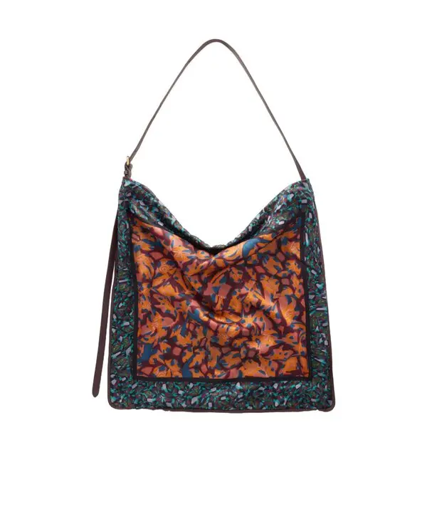 Dries Van Noten Printed Satin Shoulder Bag