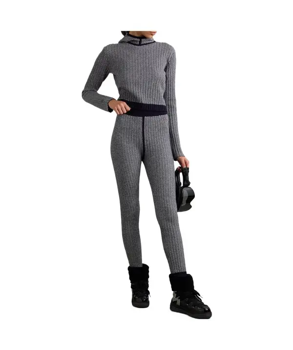 Perfect Moment Jacquard Knit Wool-cashmere Blend Hoodie