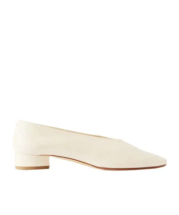 AeydĒ Delia Leather Block Heel Pumps - No