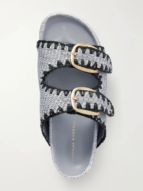 LOEFFLER RANDALL Solid-color Raffia Sandals