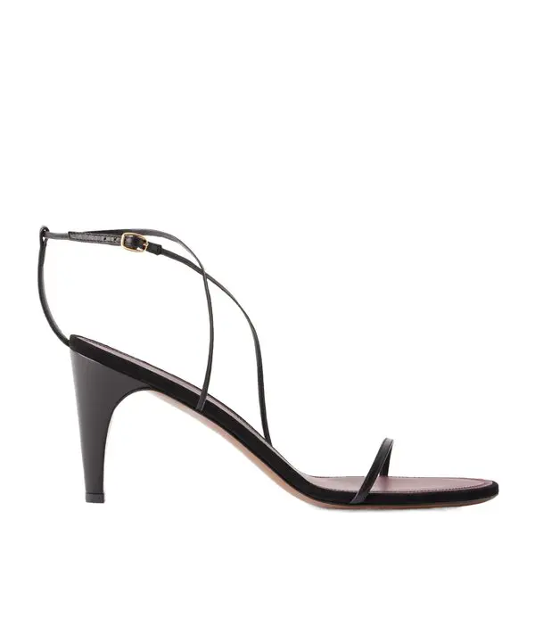 NEOUS Leather Heeled Sandals With Gold-tone Buckles - No