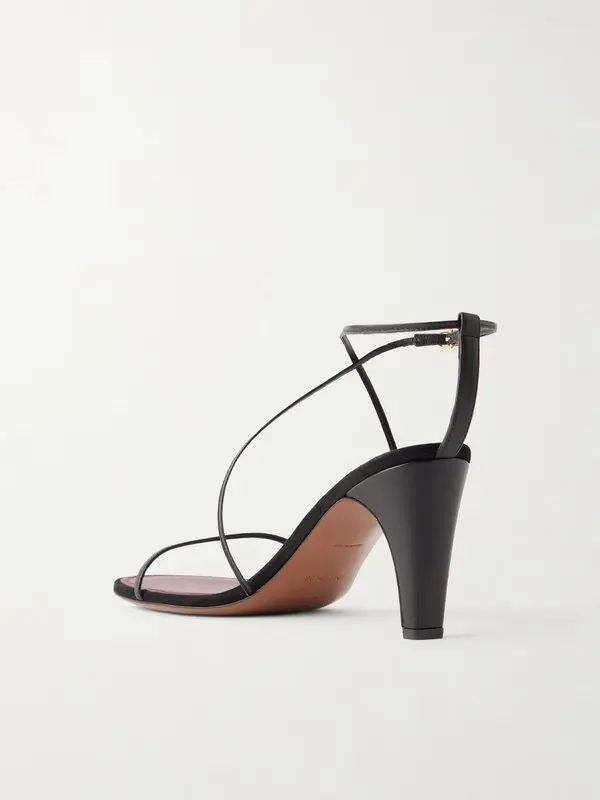 NEOUS Leather Heeled Sandals With Gold-tone Buckles - No