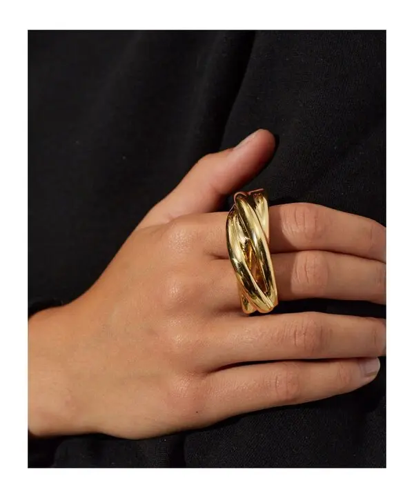 Balenciaga Sculpted Twisted Double Ring