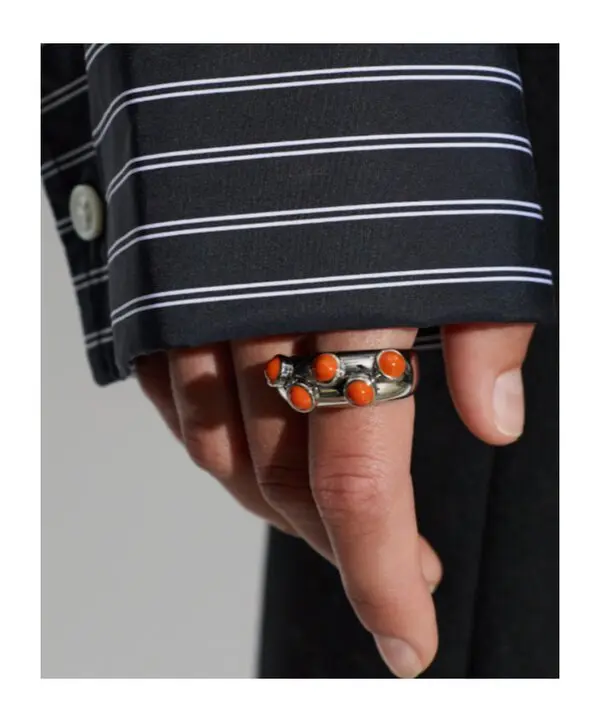 Marni Embellished Ring With Orange Details