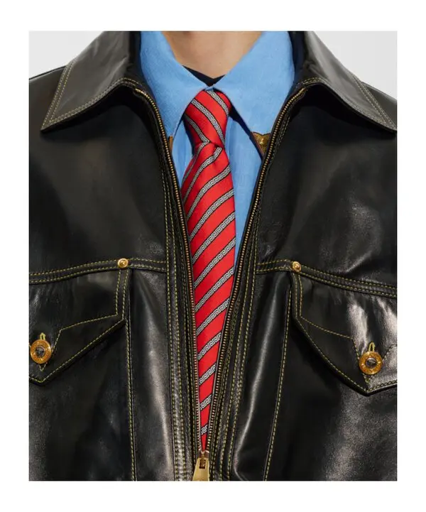 Versace Printed Silk Twill Tie
