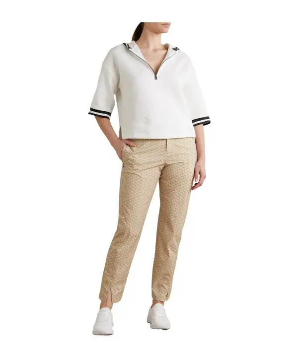 Bogner Tesja Cropped Printed Shell Straight-leg Golf Pants