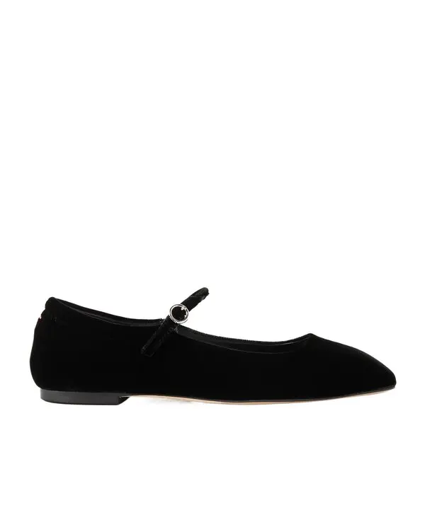 AeydĒ Velvet Mary Jane Ballet Flats