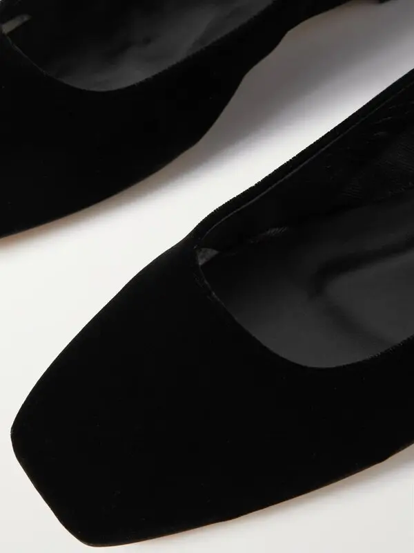 AeydĒ Velvet Mary Jane Ballet Flats