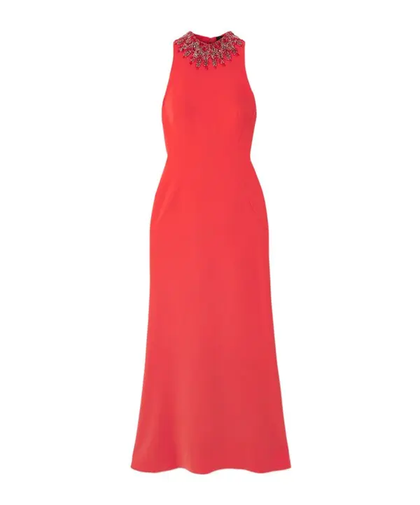 Jenny Packham Spaghetti Strap Midi Dress