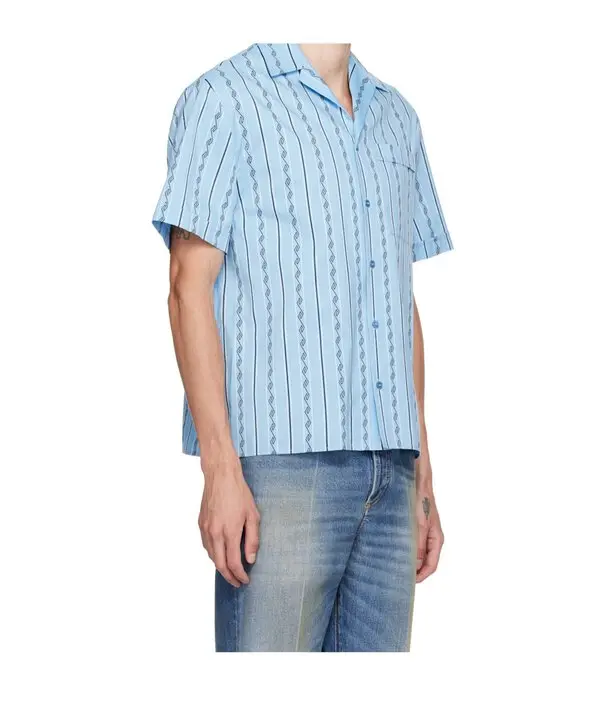 Versace Jacquard Cotton-silk Regular Shirt