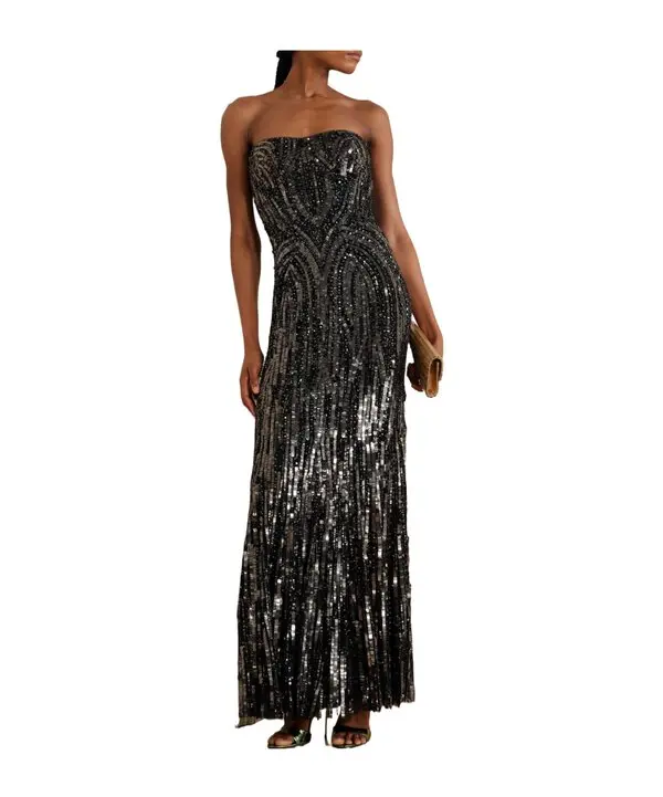 Jenny Packham Embellished Tulle Gown
