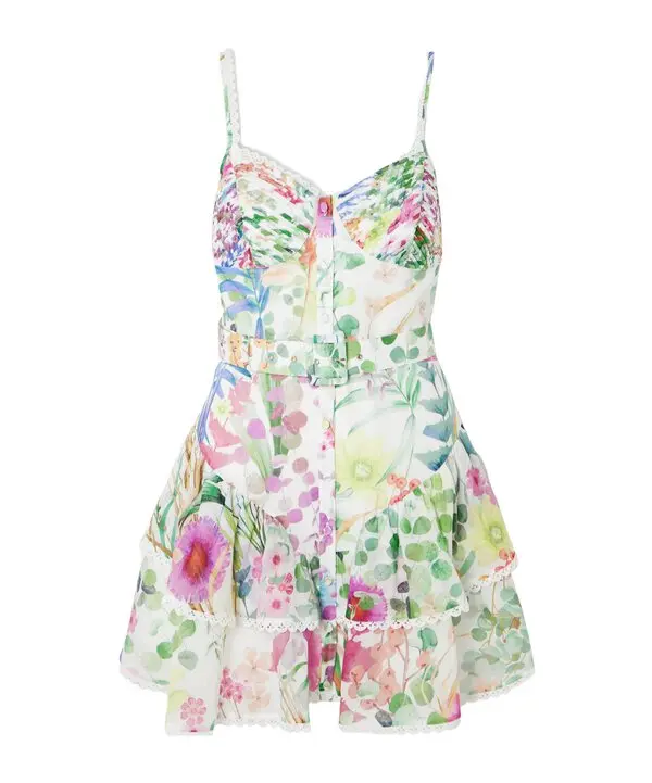 Charo Ruiz Ibiza Nayade Belted Floral-print Mini Dress - No