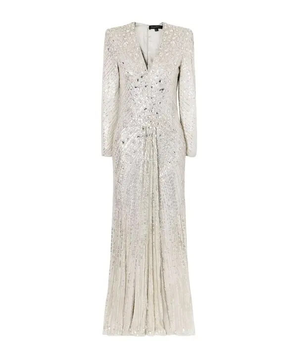 Jenny Packham Eve Sequined Tulle Gown - No