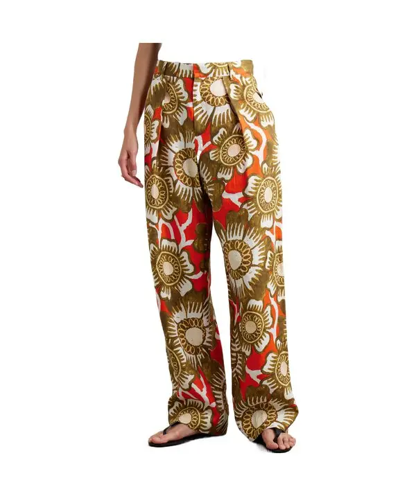 Mara Hoffman Floral Print Hemp Wide-leg Trousers