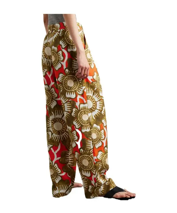 Mara Hoffman Floral Print Hemp Wide-leg Trousers