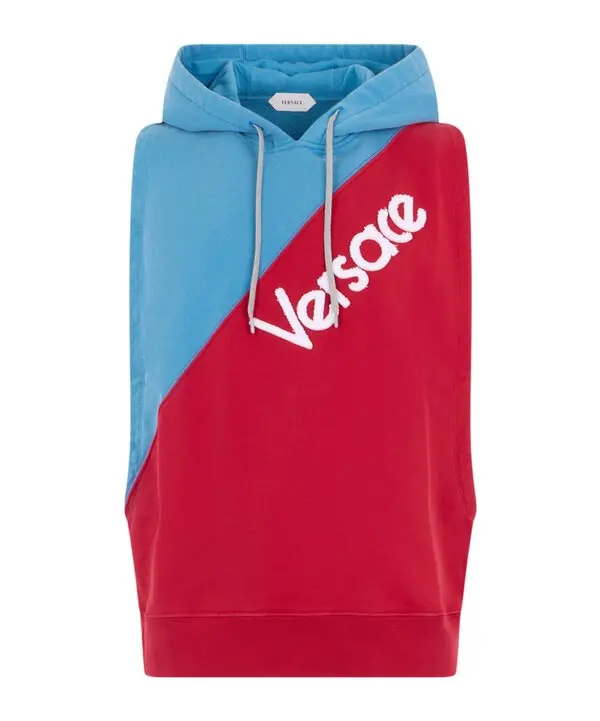 Versace Embroidered Sleeveless Hoodie