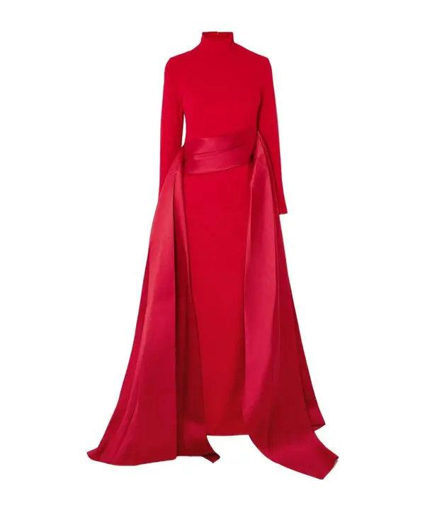 Solace Draped Satin-twill Gown