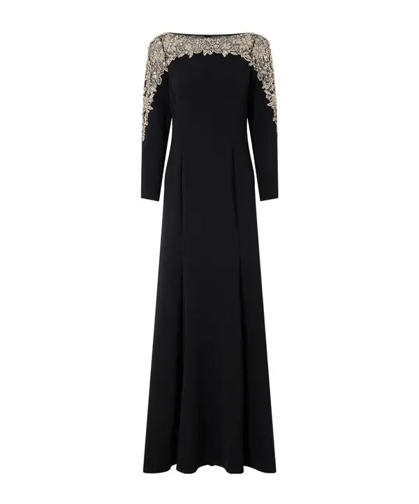 Jenny Packham Embellished Jersey Gown - No