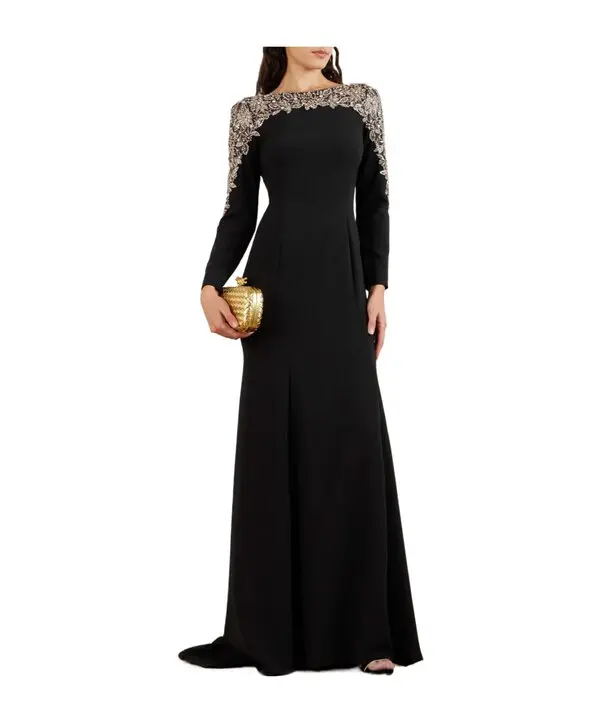 Jenny Packham Embellished Jersey Gown