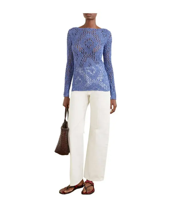 THE ELDER STATESMAN Cashmere And Linen-blend T-shirt