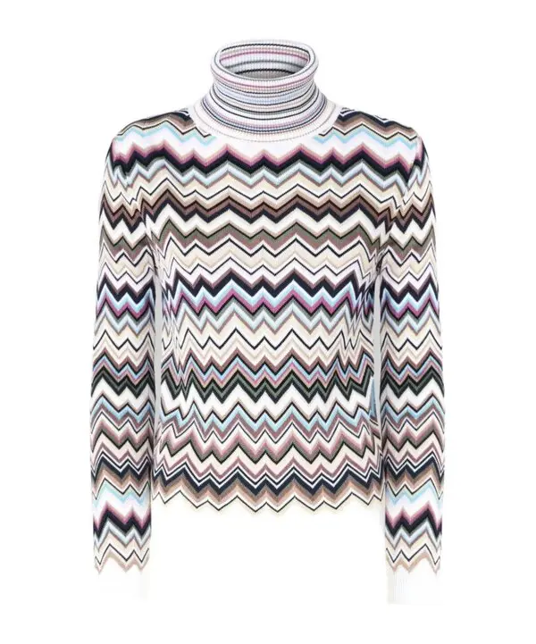 Missoni Zigzag Roll-neck Sweater