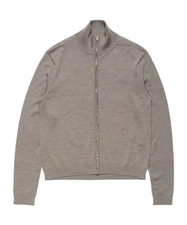 Acne Studios Zip-up Merino Wool Cardigan With Embroidered Bow Logo