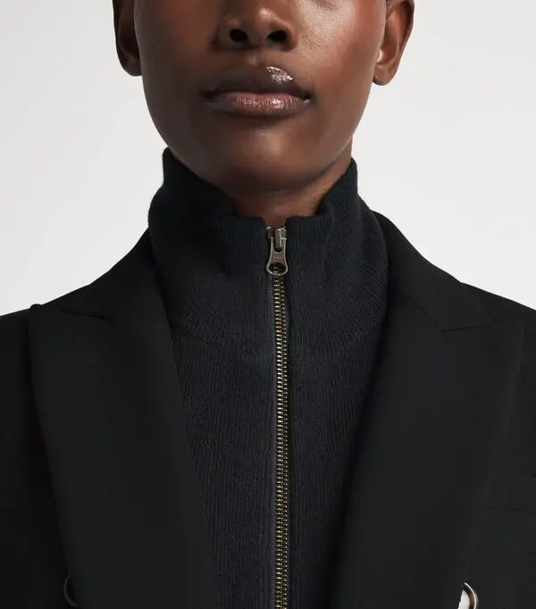 Veronica Beard Merino Wool-cashmere Uptown Dickey - Black
