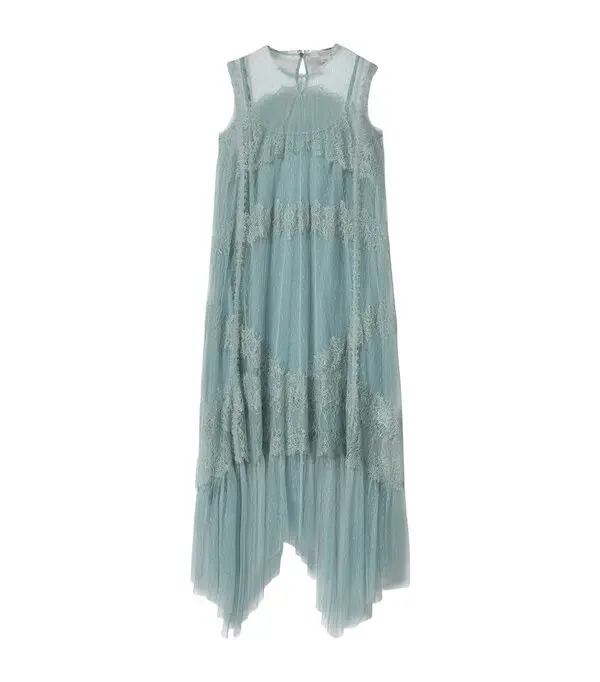 ALLSAINTS Lace Overlay Clara Dress - Blue