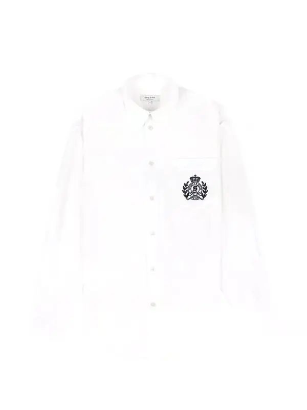 SPORTY & RICH Ny Crest Oversized Shirt - White