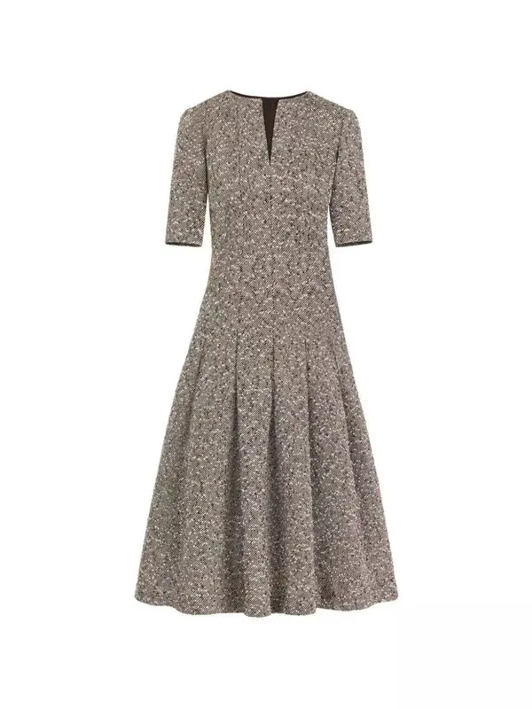 Oscar De La Renta Tweed Midi Dress