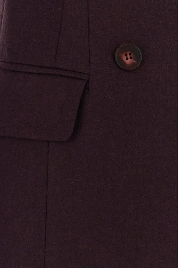 LE SULLY STUDIO Double-breasted Stretch Flannel Blazer