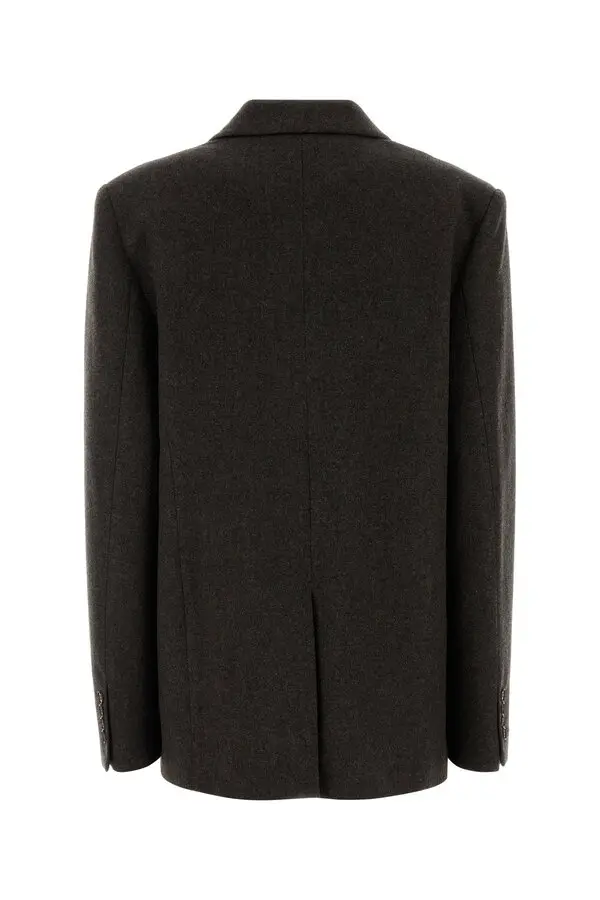 LE SULLY STUDIO Dark Stretch Wool Blend Blazer