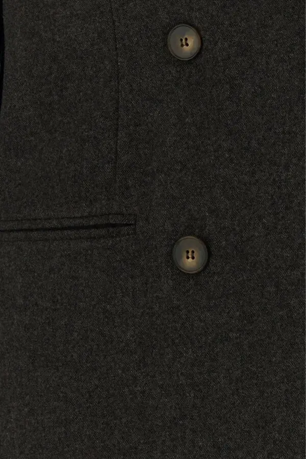 LE SULLY STUDIO Dark Stretch Wool Blend Blazer