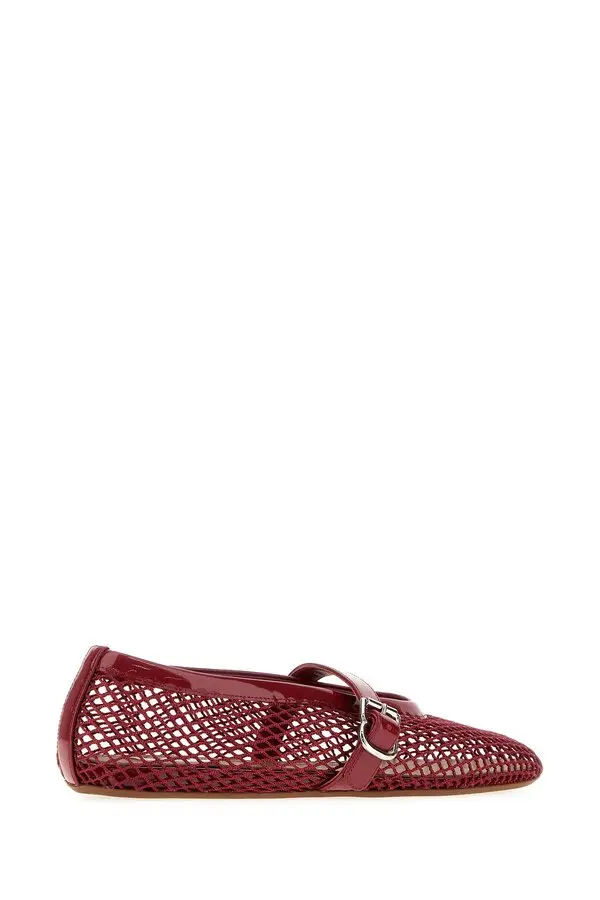 Alaïa Burgundy Mesh Ballerinas