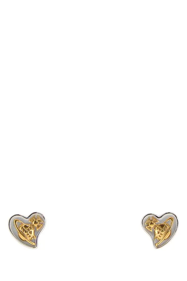 VIVIENNE WESTWOOD Two-tone Metal Heart Earrings