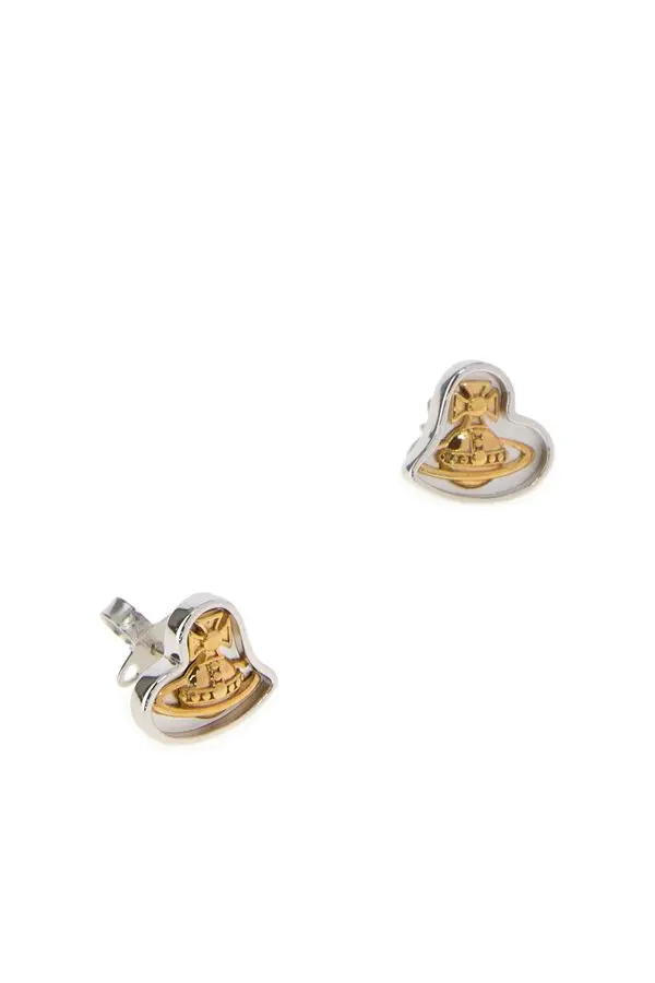 VIVIENNE WESTWOOD Two-tone Metal Heart Earrings