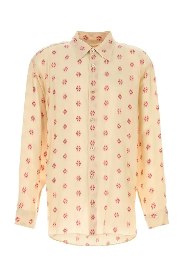 Dries Van Noten Printed Cupro Croom Shirt