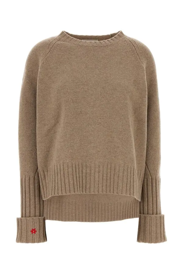 Tory Burch Wool Sweater With Floral Embroidery