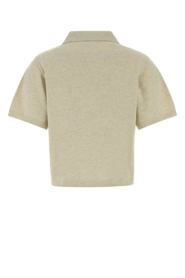 Isabel Marant Étoile Melange Cotton Blend Althea Polo Shirt - Light Brown