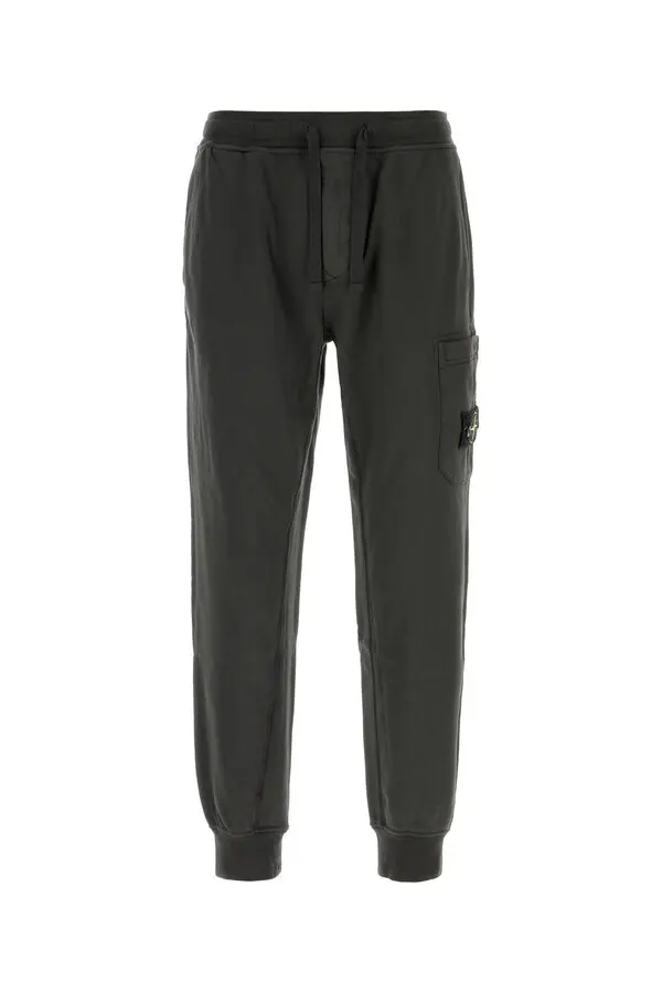 Stone Island Charcoal Cotton Joggers