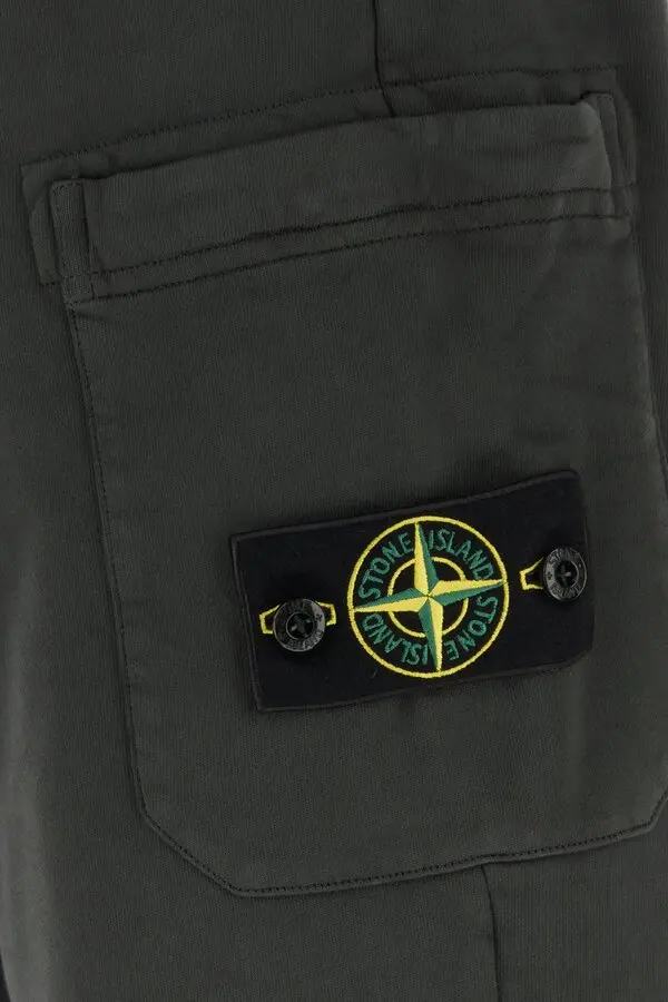 Stone Island Charcoal Cotton Joggers