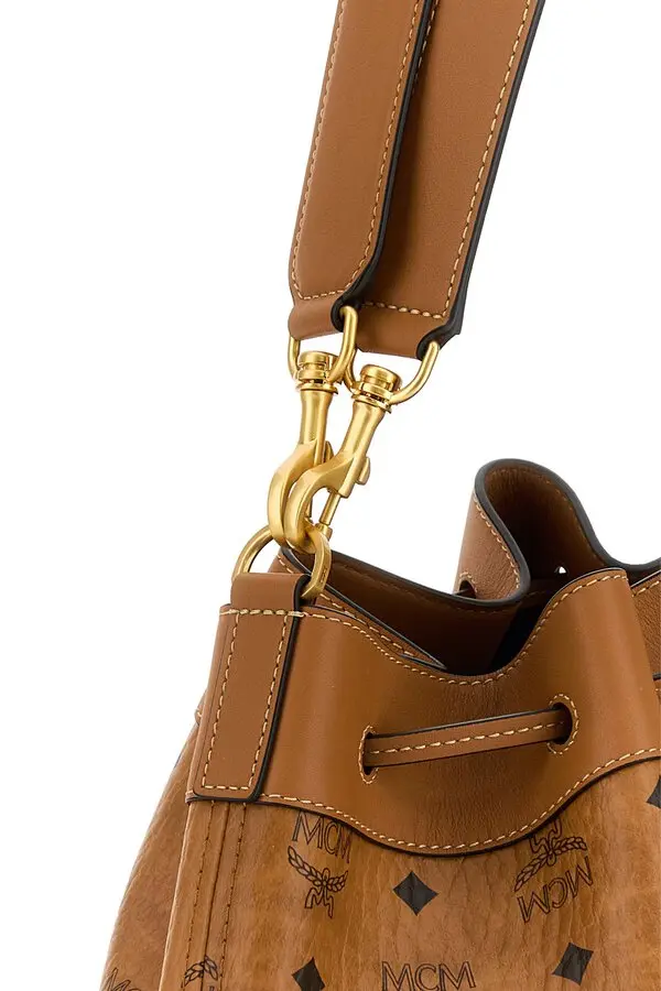 Mcm Visetos Print Canvas Dessau Bucket Bag