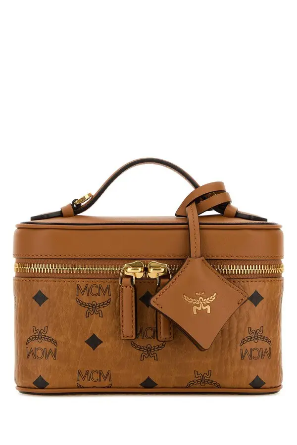 Mcm Printed Canvas Aren Handbag