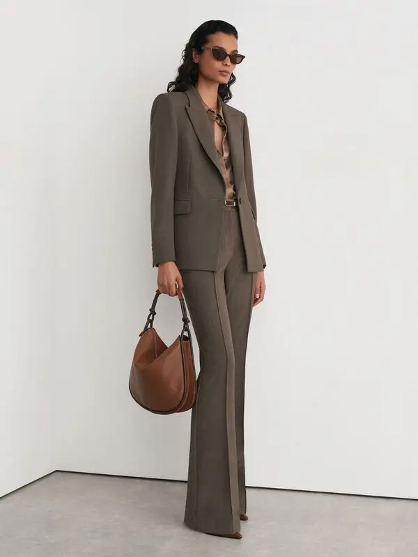 REISS Gabi Petite Puppytooth Single-breasted Suit Blazer
